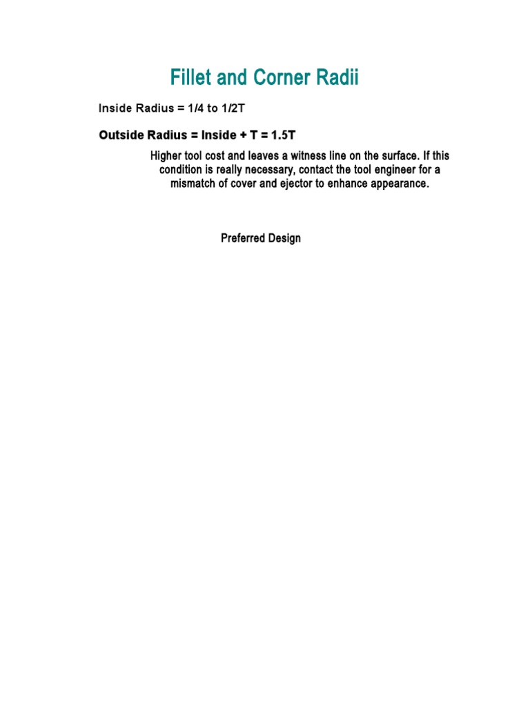 Guidelines for Effective Fillet and Corner Radii Design to Improve ...