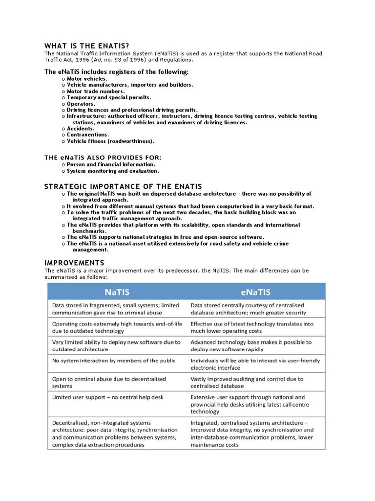 An Overview of South Africa's National Traffic Information System ...