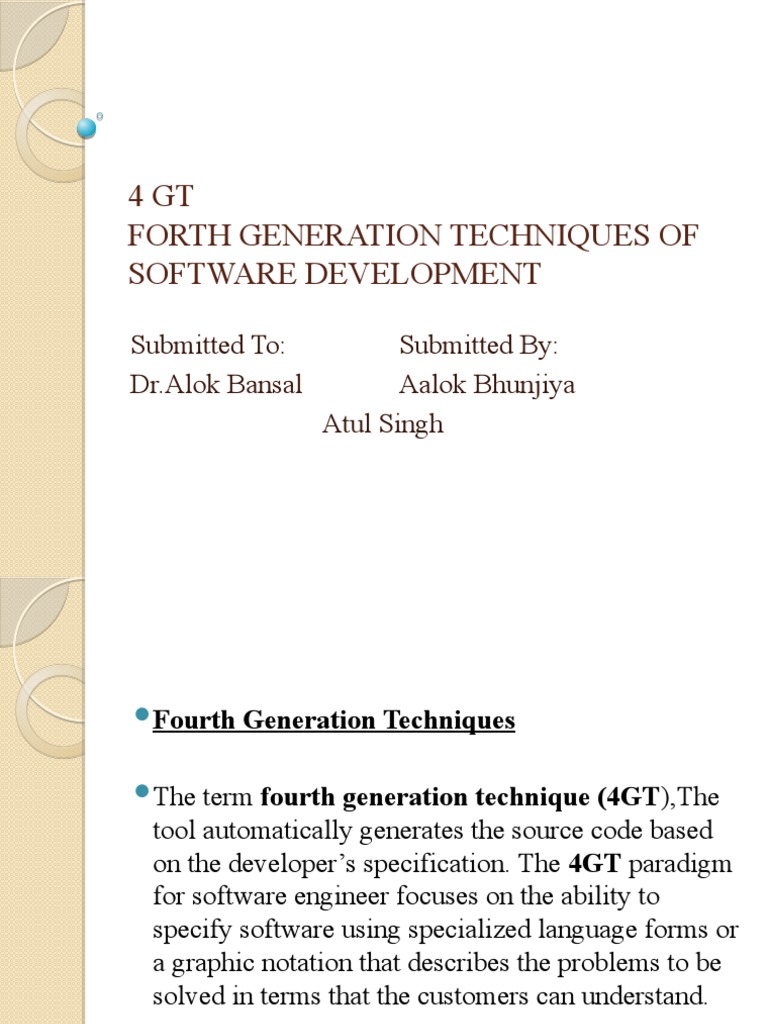 Fourth Generation Techniques in Software | PDF | Software Development ...