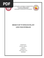 Design of An Ice Plant and Cold Storage Plant | PDF | Refrigeration | Ice