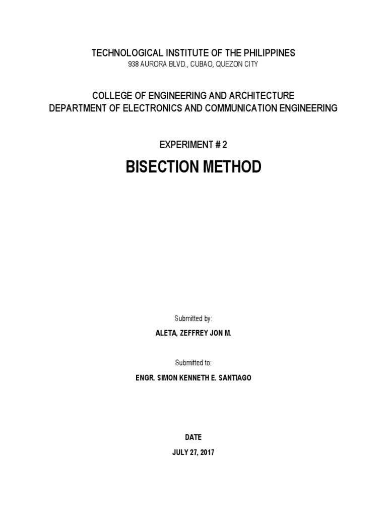 Bisection Method Using Matlab Software | PDF | Areas Of Computer ...