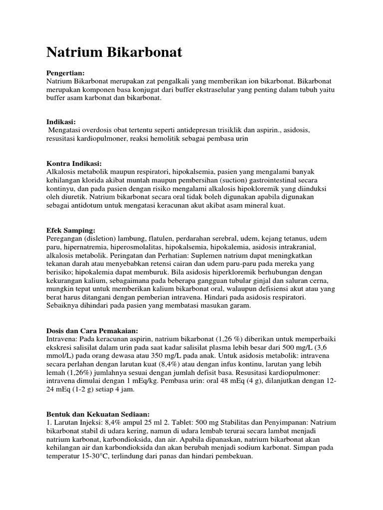 Natrium Bikarbonat | PDF