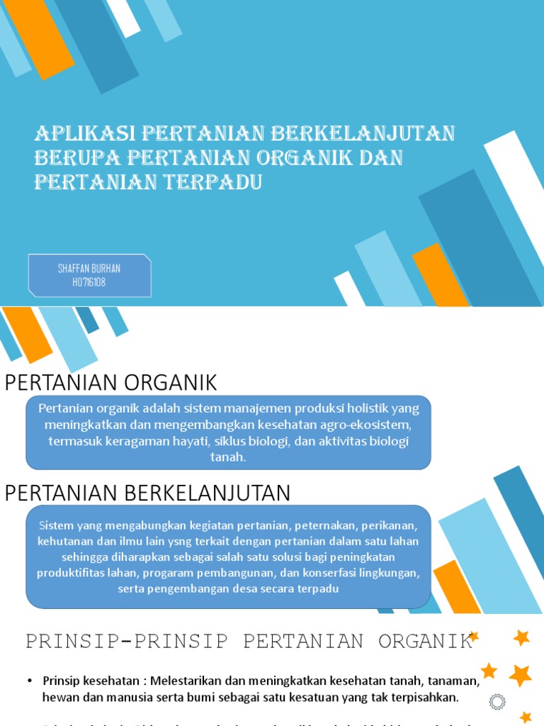 Aplikasi Pertanian Berkelanjutan Berupa Pertanian Organik Dan Pertanian ...