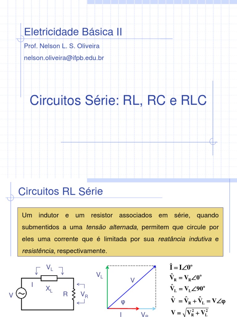Circuitos RL RC RLC | Impedância Elétrica | Eletricidade