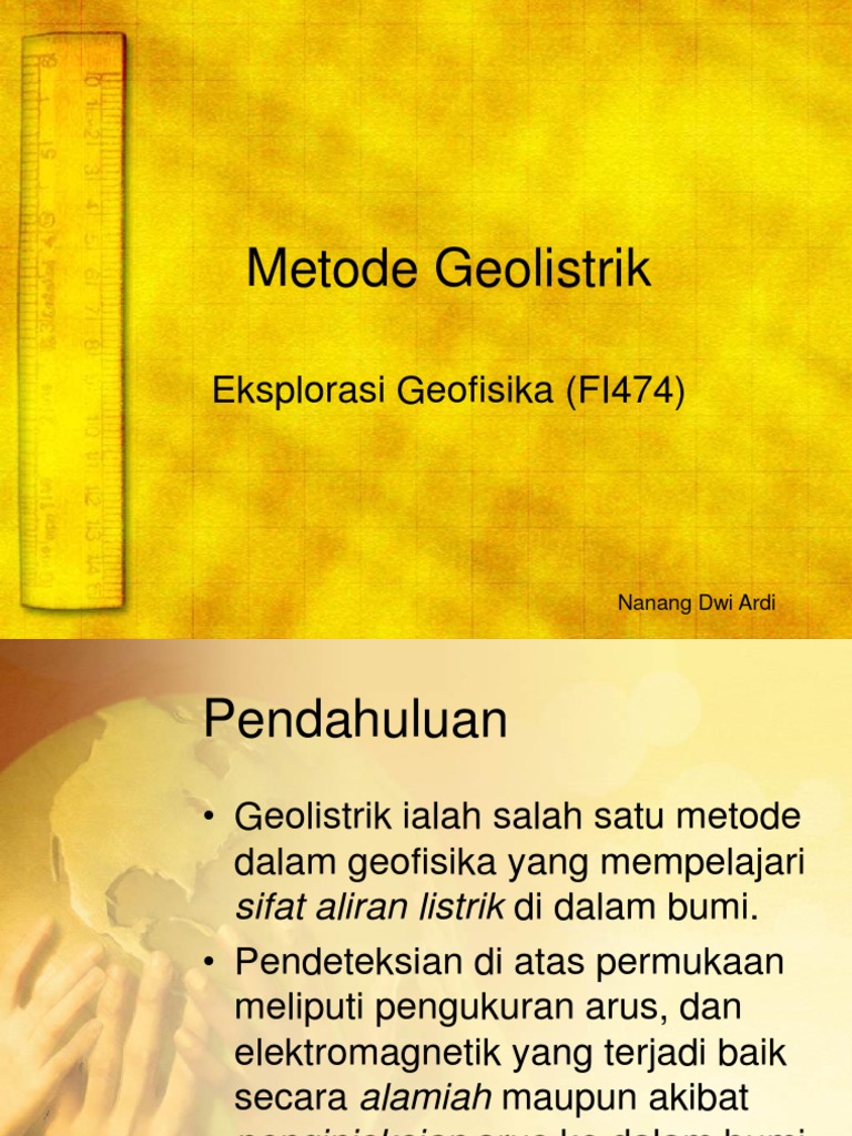 Metode Geolistrik Resistivitas | PDF