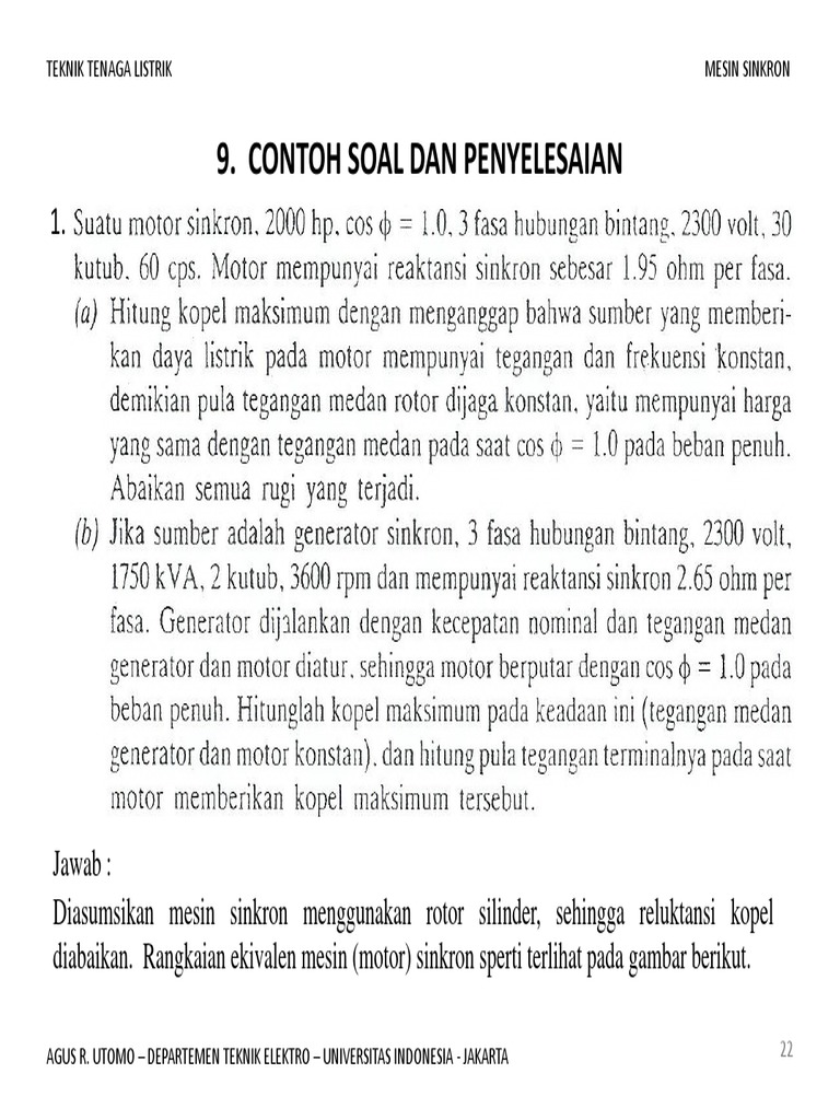 TTL 05b-Ok Mesin Sinkron-Contoh Soal | PDF | Metode & Bahan Ajar | Sains & Matematika