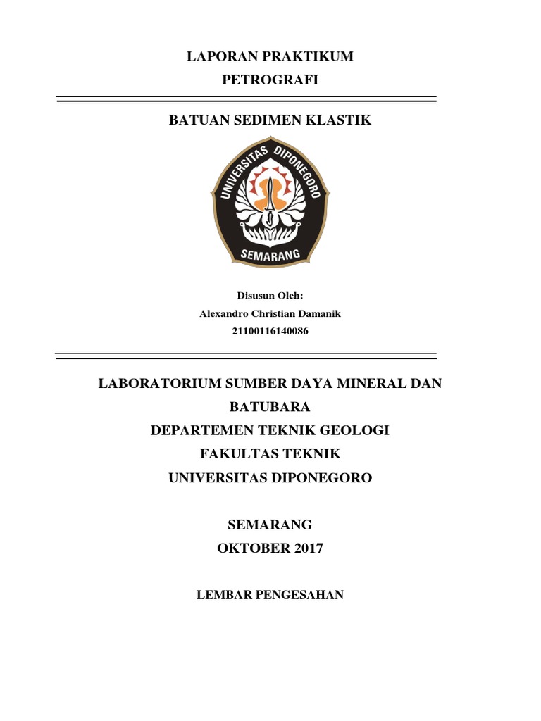 Laporan Praktikum Petrografi Batuan Sedimen Klastik | PDF