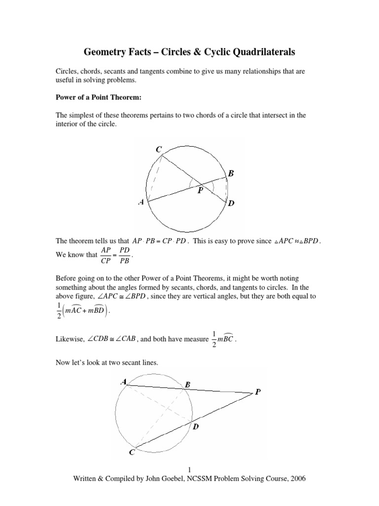Cyclic Quadrilateral (NOTES EXAMPLES) PDF | Download Free PDF ...