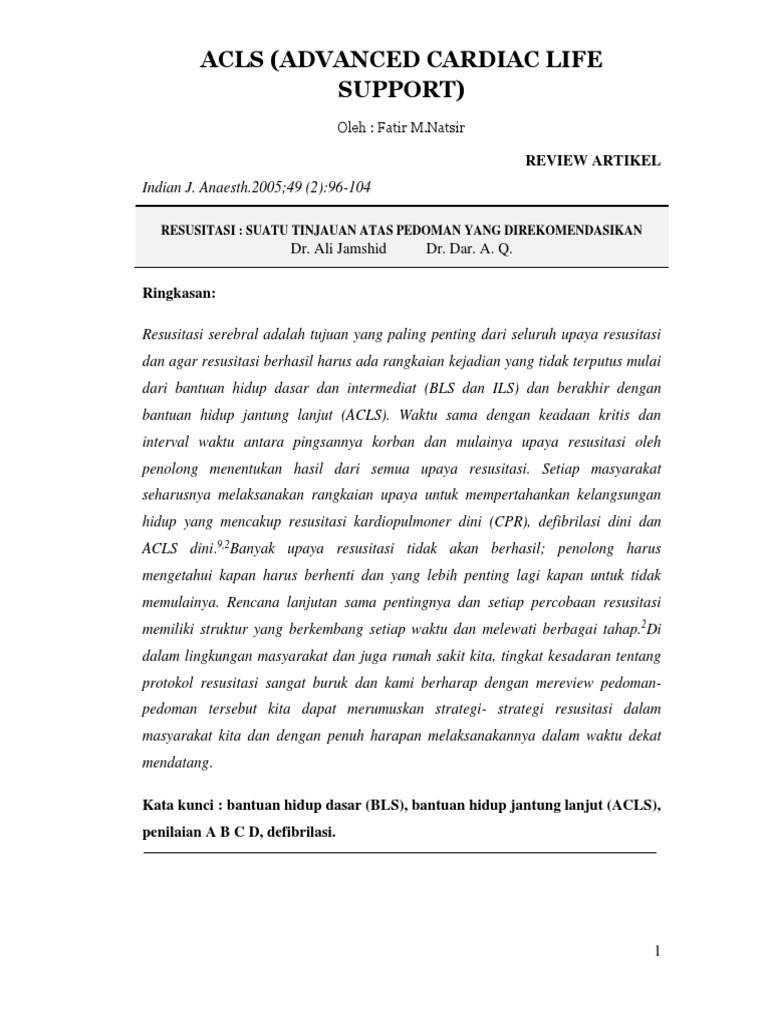 Materi ACLS PDF | PDF