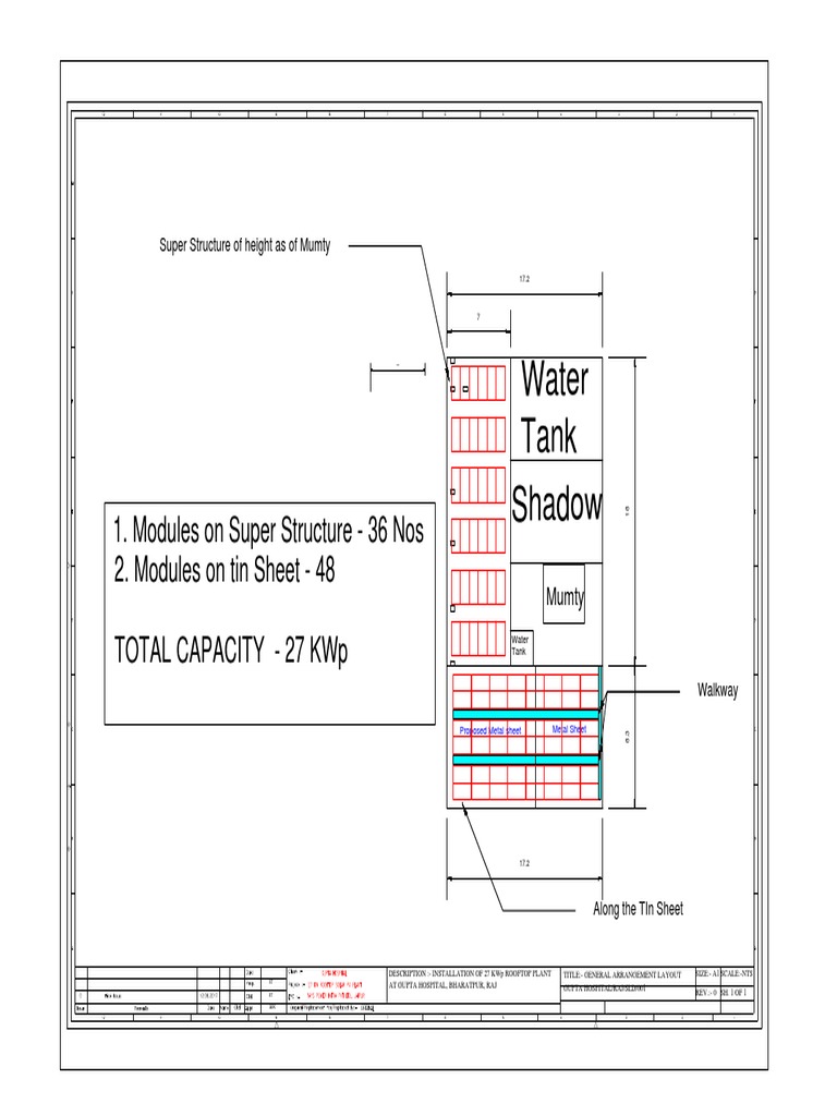 Water Tank Shadow: 1. Modules On Super Structure - 36 Nos 2. Modules On ...