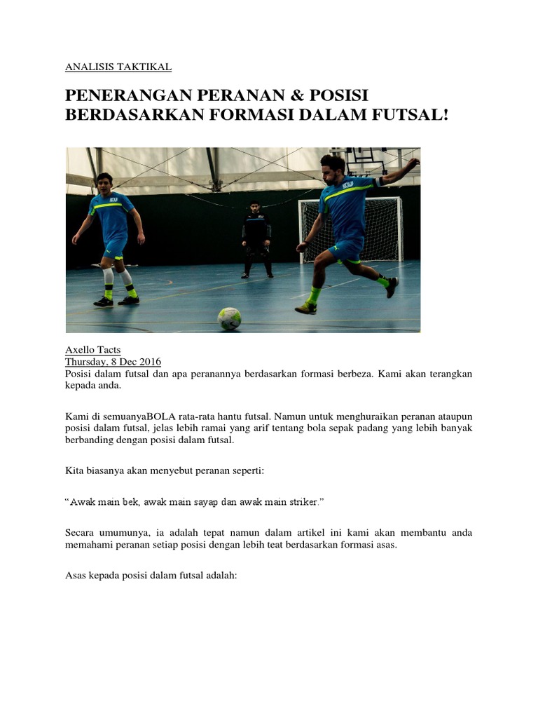 Formasi Futsal | PDF