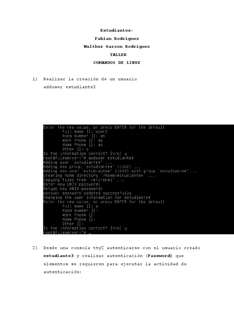 Practicas Comandos Linux Debian | PDF | Directorio (Computación ...