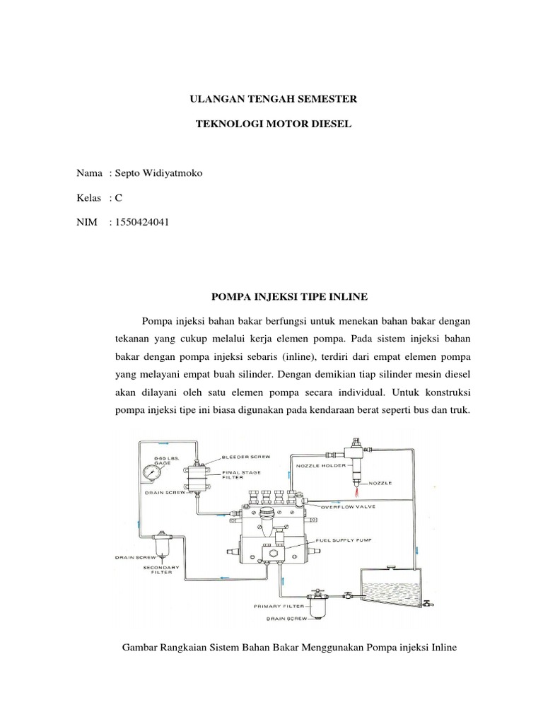 Pompa Injeksi Tipe Inline | PDF