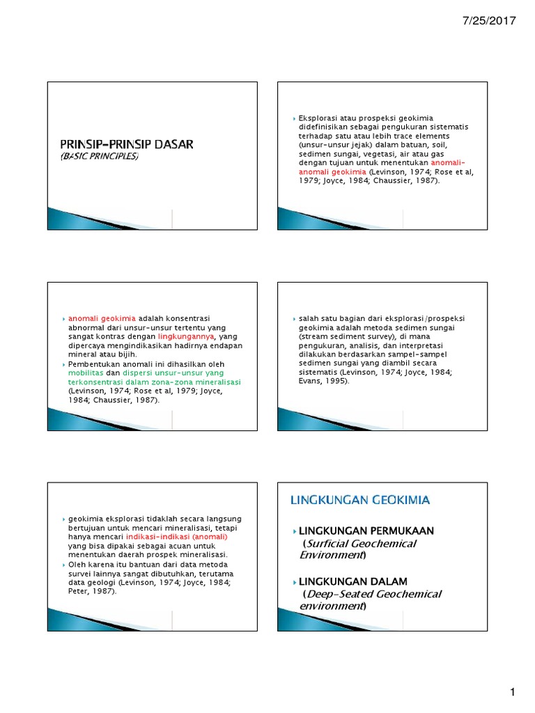 Eksplorasi Geokimia: Metode dan Anomali | PDF