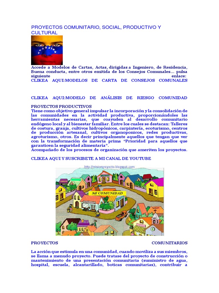PROYECTOS COMUNITARIO | Comunidad | Planificación