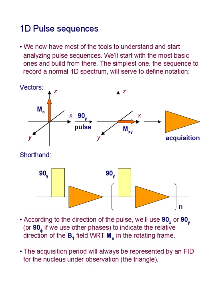 1D Pulse Sequences | PDF | Relaxation (Nmr) | Quantum Mechanics