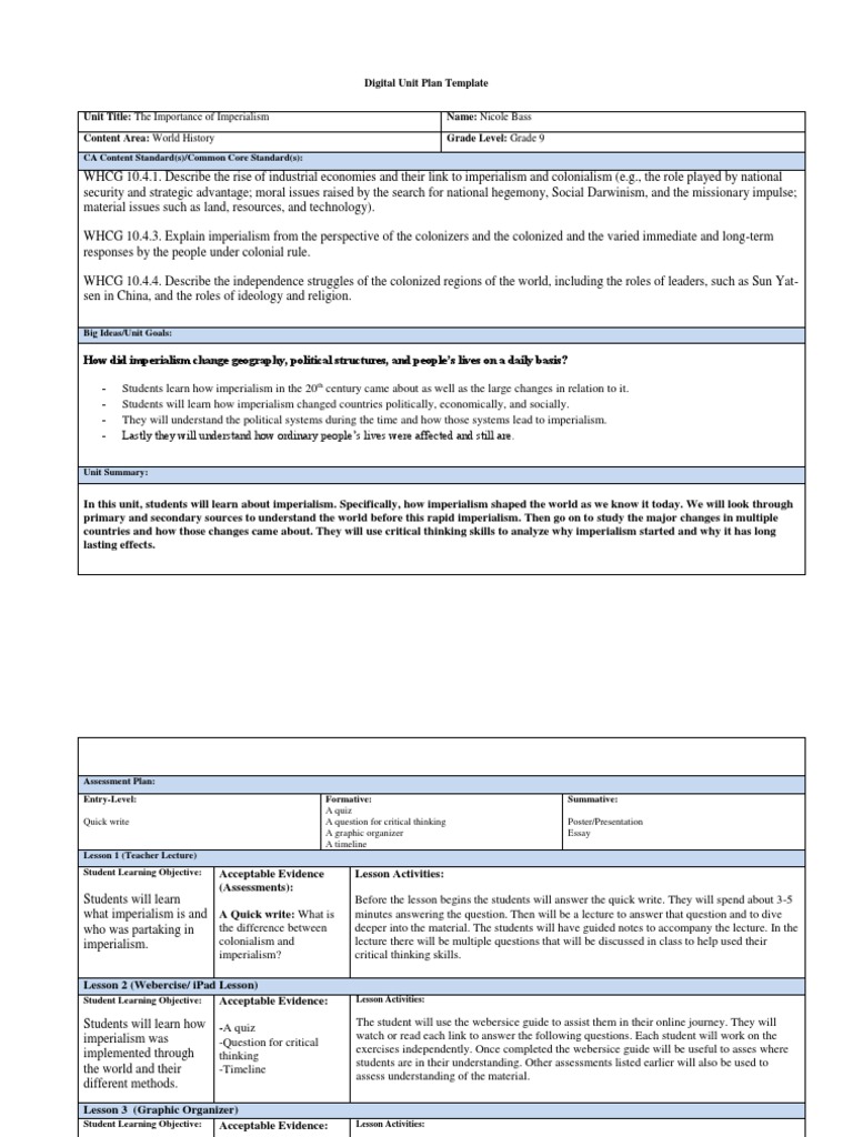 Importance of Imperialism | PDF | Imperialism | Educational Assessment