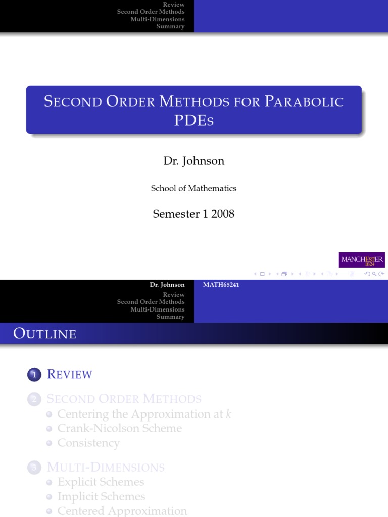 Parabolic Second Order | PDF | Applied Mathematics | Calculus