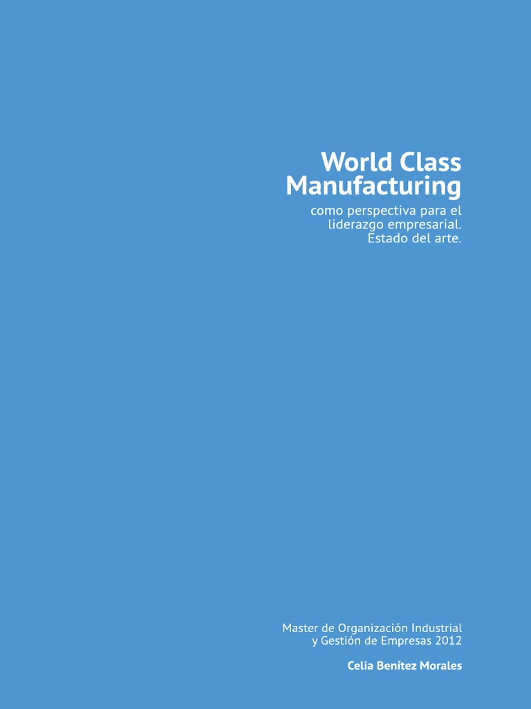 TFW World Class Manufacturing | PDF | Japón | Calidad (comercial)