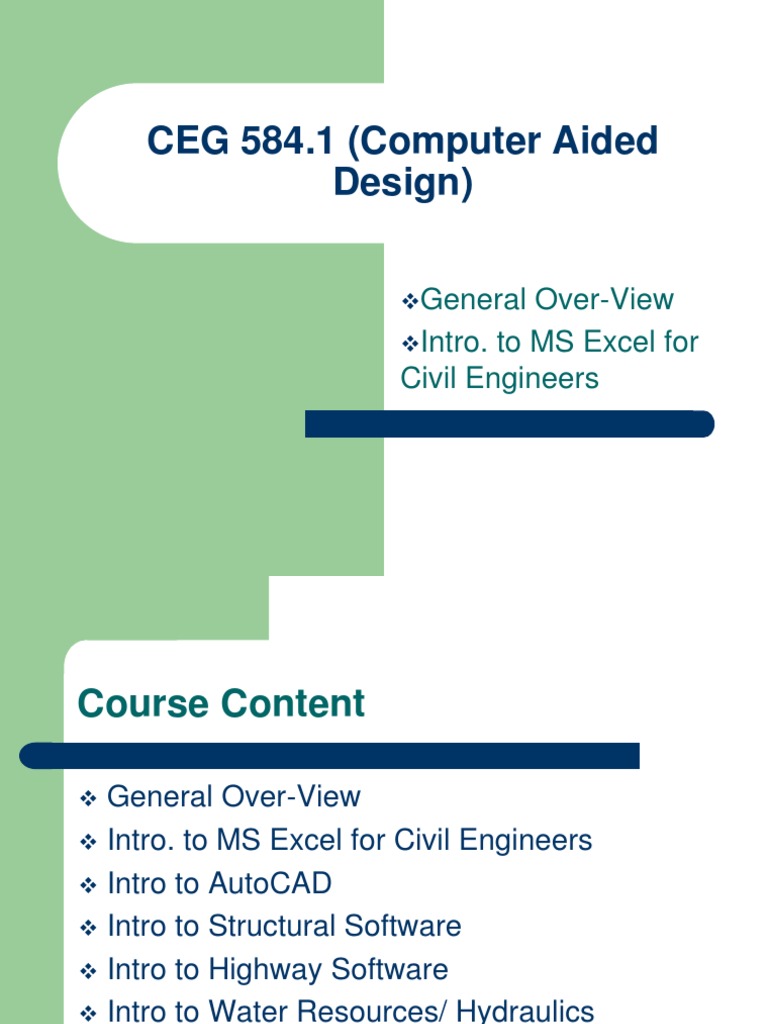 Excel Basics for Civil Engineers | PDF | Spreadsheet | Microsoft Excel