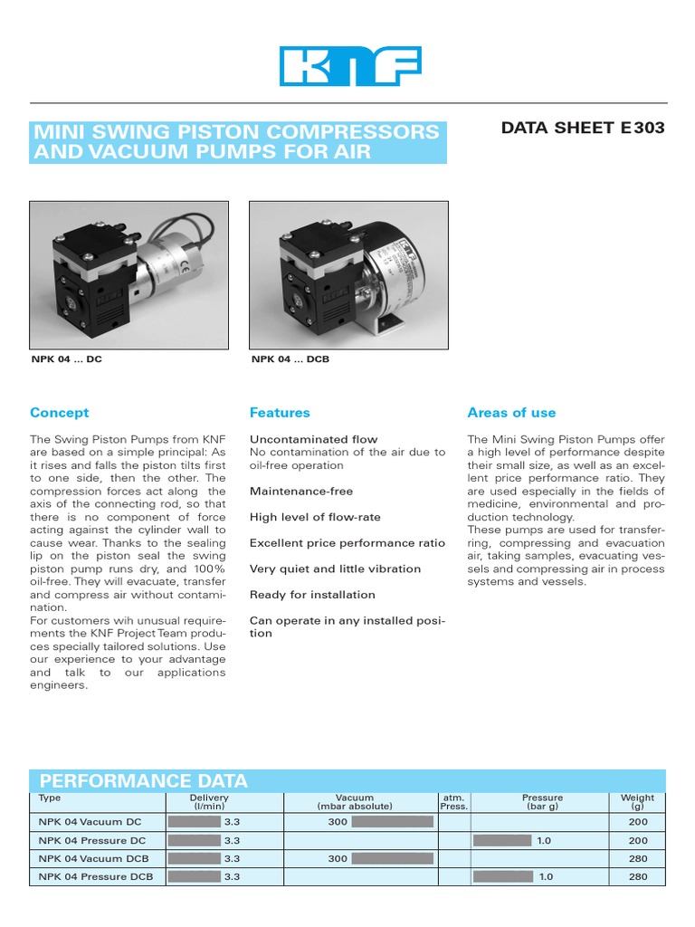 Data Sheet NPK 04 E303 006 | PDF | Pump | Piston