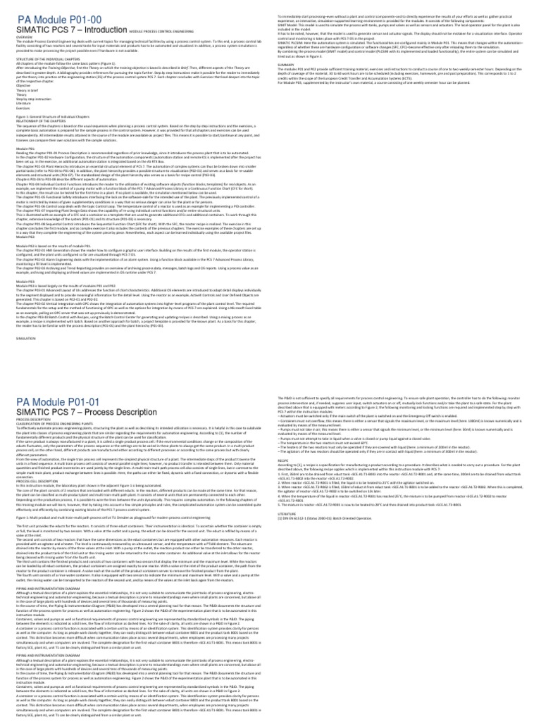 PA Module P01 Reading Material | PDF | Input/Output | Automation