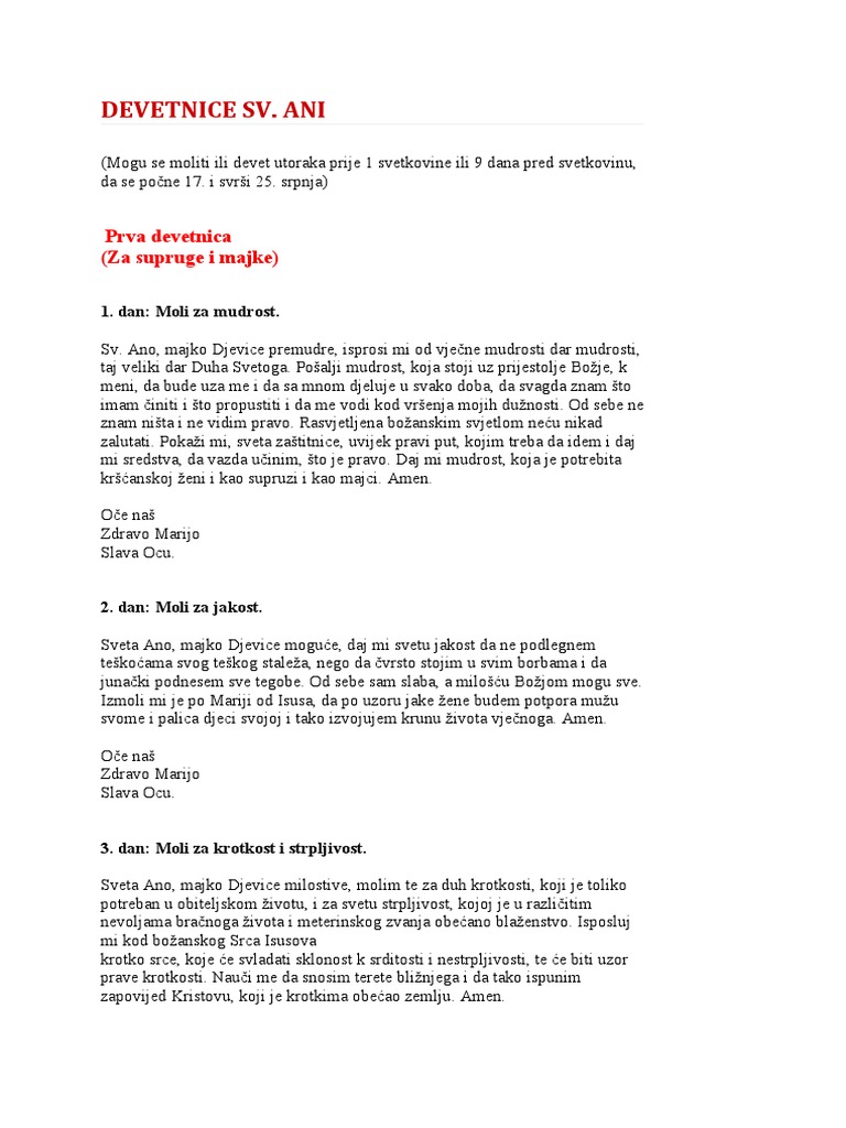 Devetnice SV | PDF