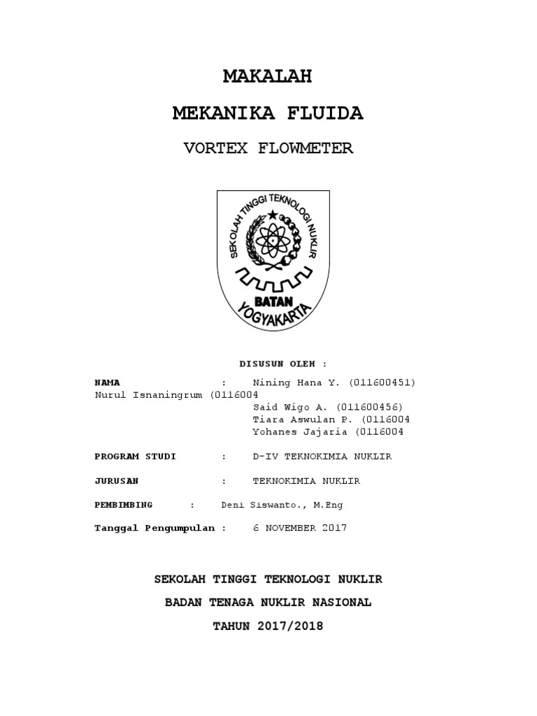 Prinsip Kerja Vortex Flowmeter | PDF