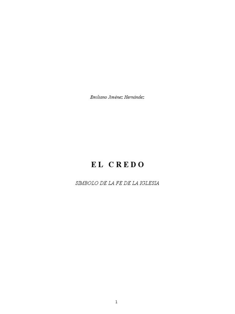 Credo - Full Book | PDF | Cristo (título) | Fe