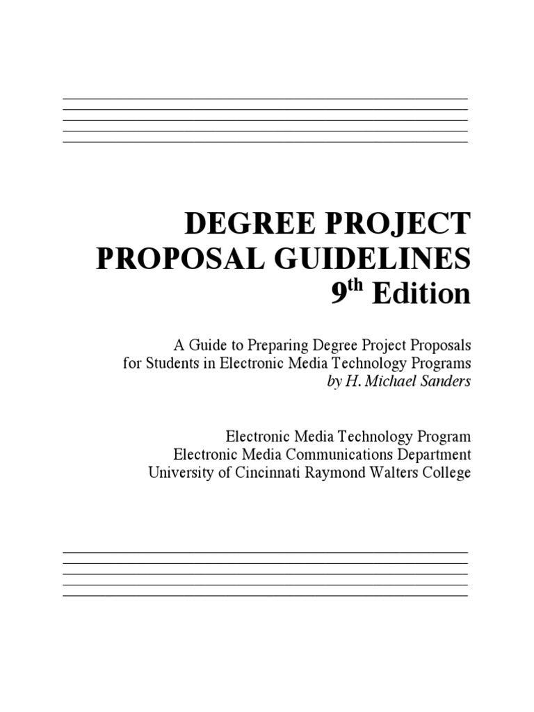 Degree Project Proposal Guidelines 9 Edition | PDF | Portable Document ...