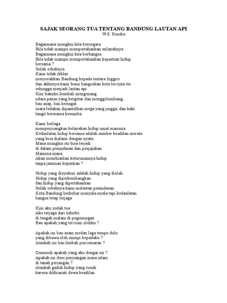 Sajak WS - Rendra Dan Musthafa Basri | PDF | Hukum