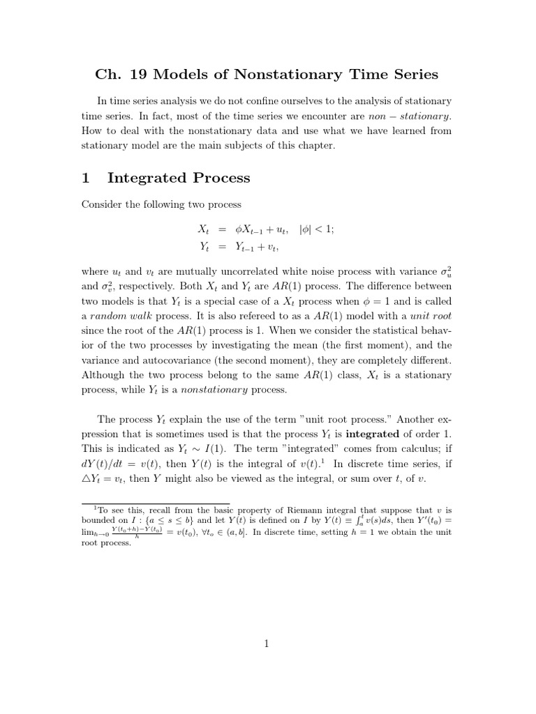 Chapter19 ModelsofNonstationaryTimeSeries | PDF | Stationary Process ...