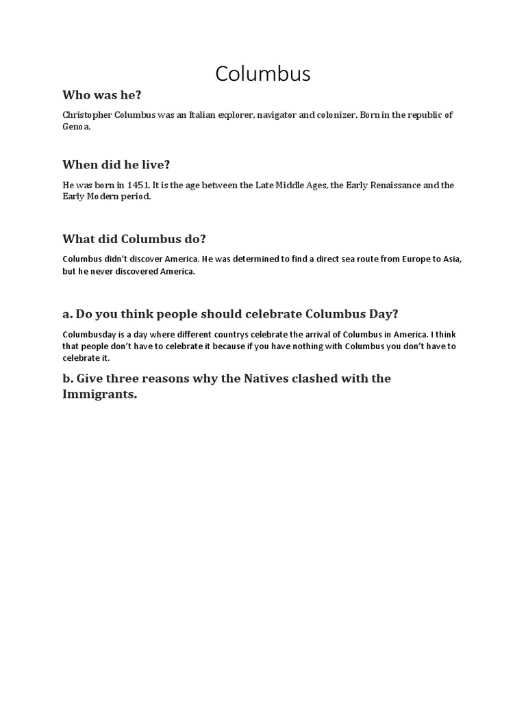 Christopher Columbus: Explorer Overview | PDF