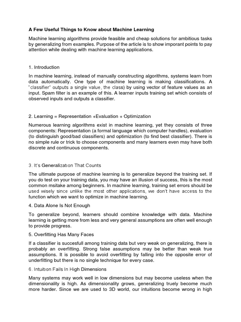 Key Insights for Understanding Machine Learning: A Guide Highlighting Common Misconceptions ...