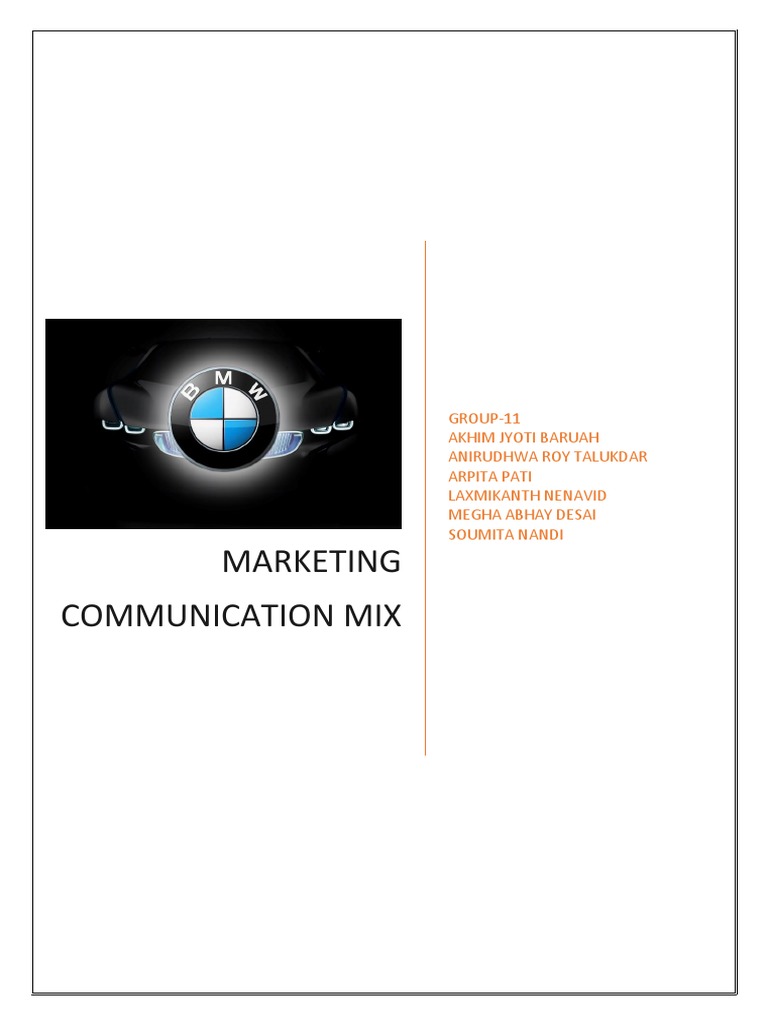 BMW - Marketing Communication Mix | PDF | Advertising | Target Audience