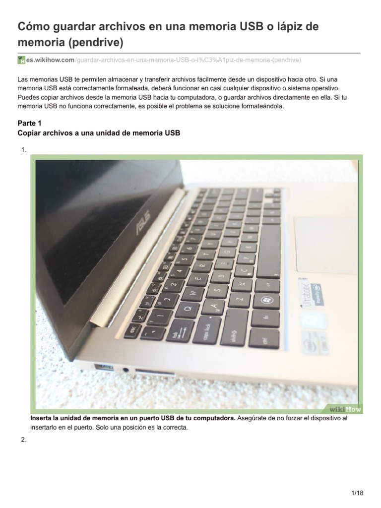 Cómo Guardar Archivos en Una Memoria USB o Lápiz de Memoria Pendrive ...