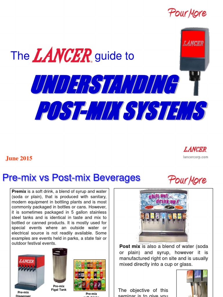 Understanding Post Mix June 2015 | PDF | Carbon Dioxide | Valve