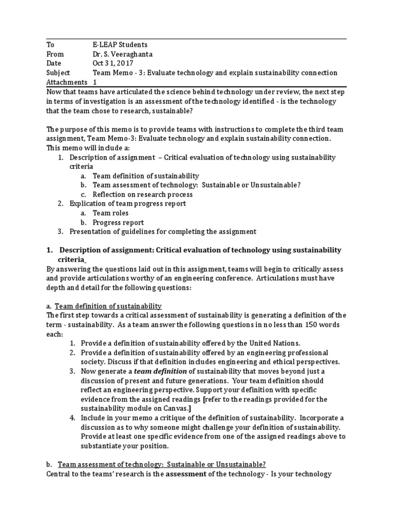 Team Memo-3-4 | PDF | Sustainability | Evaluation