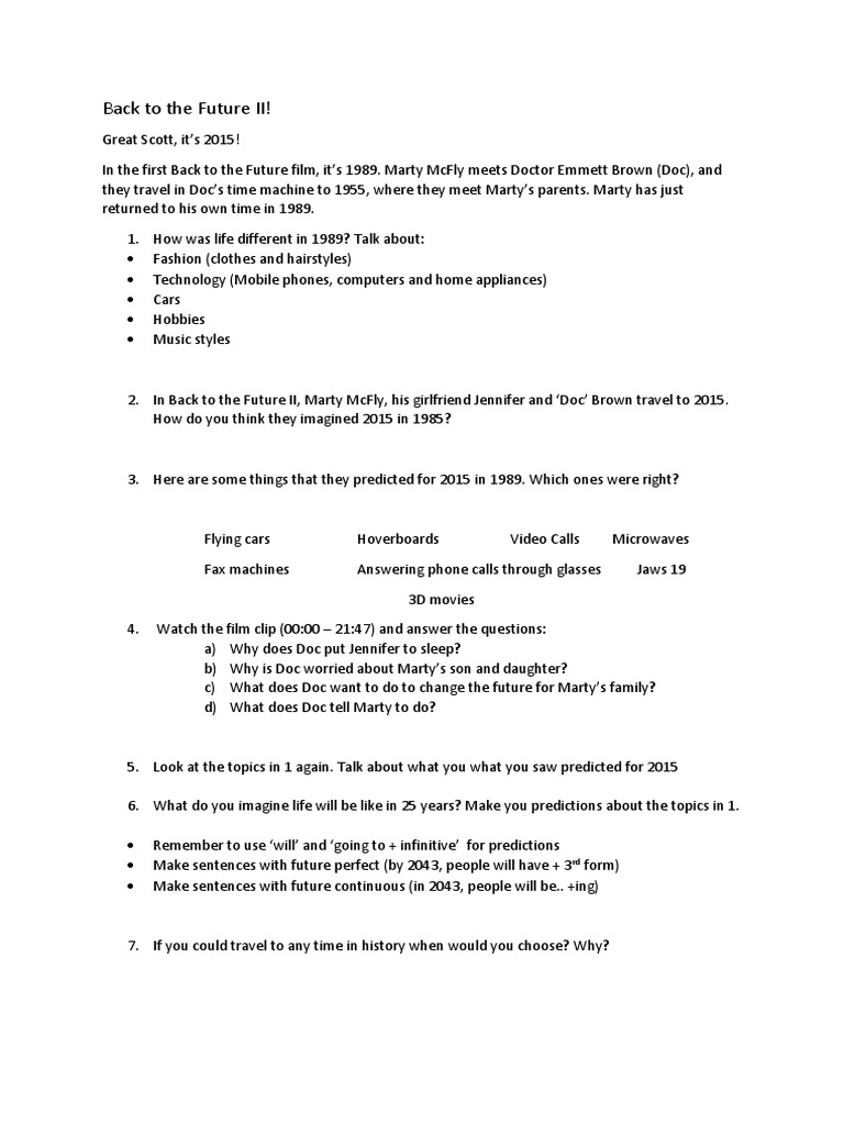 Back To The Future II | PDF