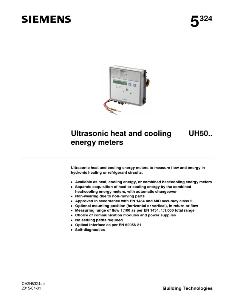 UH50-C45-00_Datasheet_en | Flow Measurement | Heat