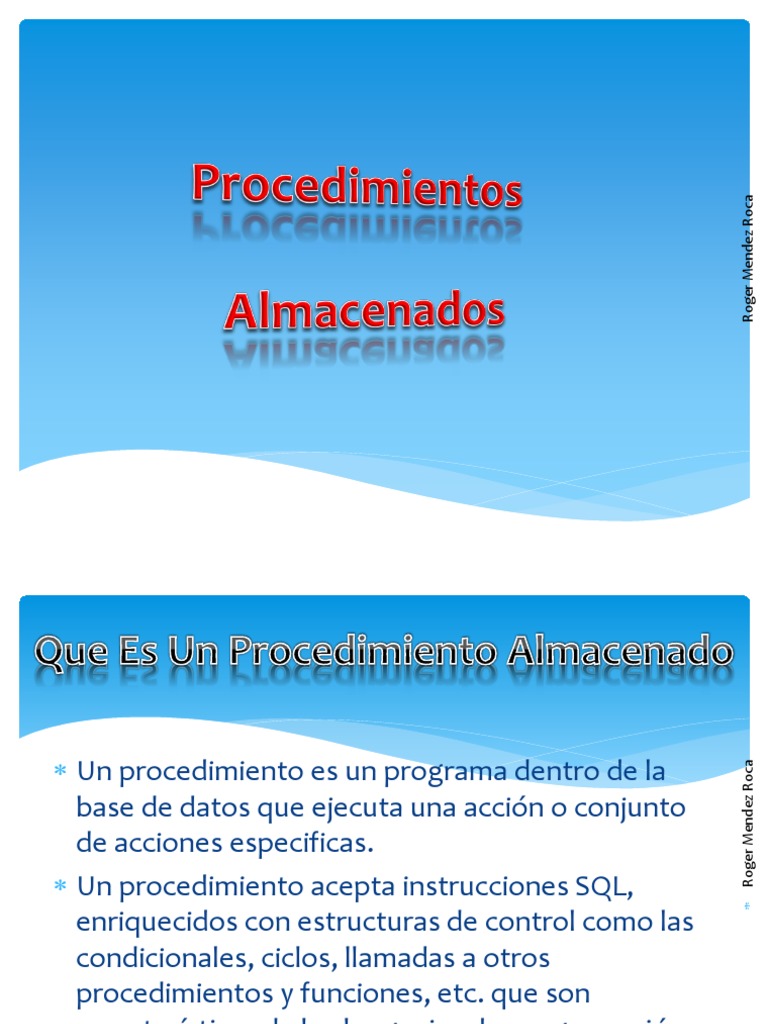 Procedimientos Almacenados | PDF | Business