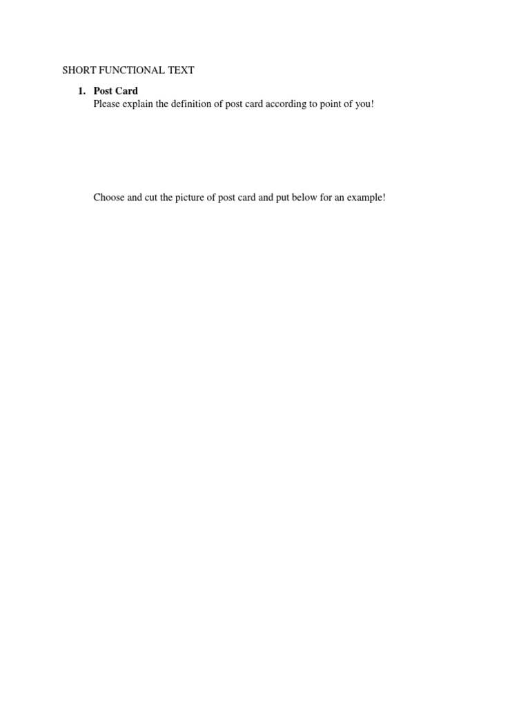 5 Short Functional Text Exercise | PDF