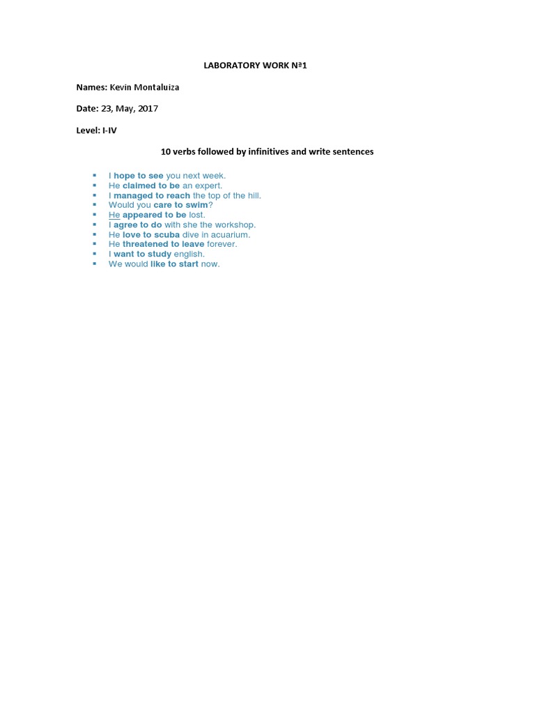 Laboratory Work N 1 Names: Kevin Montaluiza Date: 23, May, 2017 Level ...