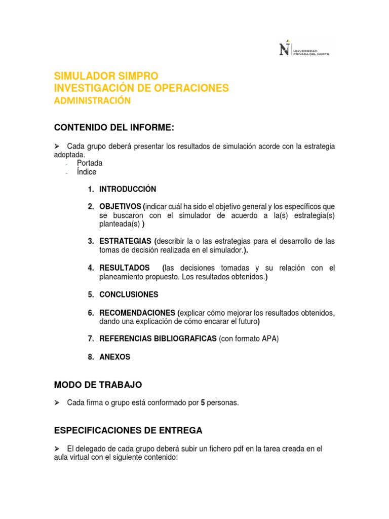 Simulador Simpro | PDF | Planificación | Informática y tecnología de la información
