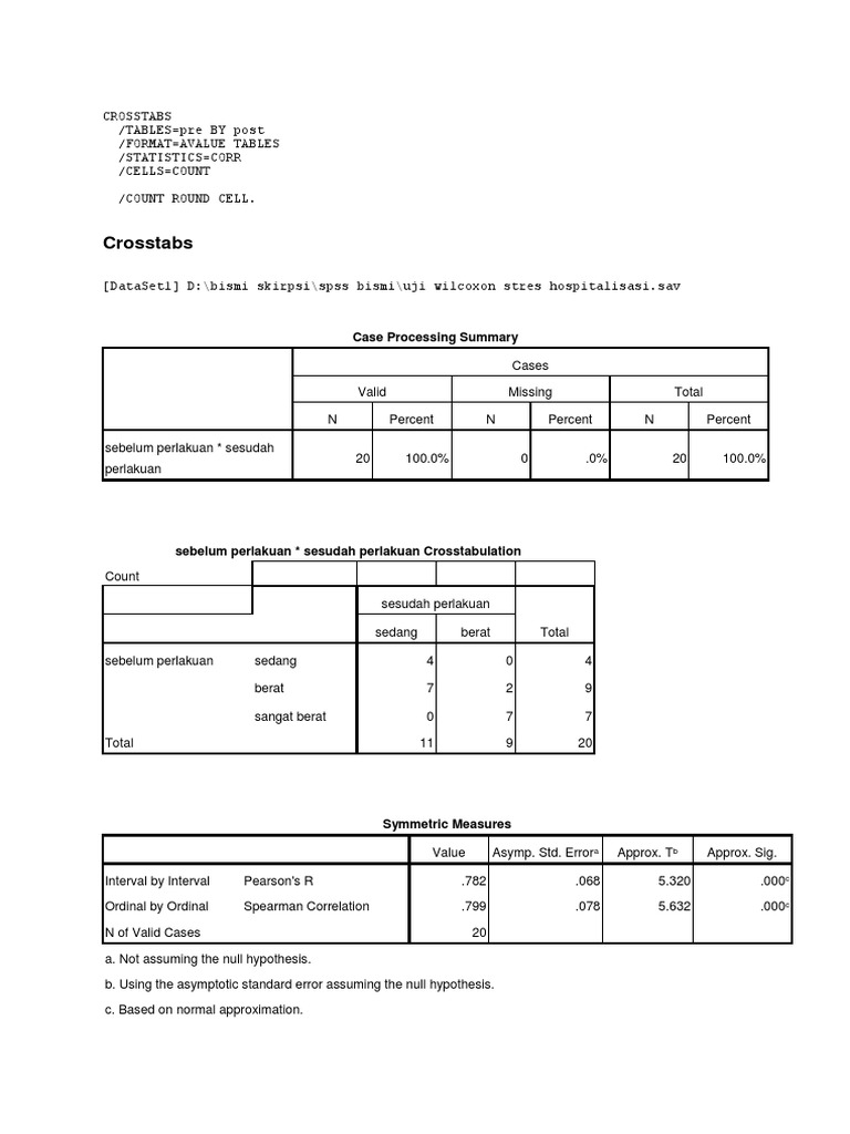 Crosstabs: Case Processing Summary | PDF