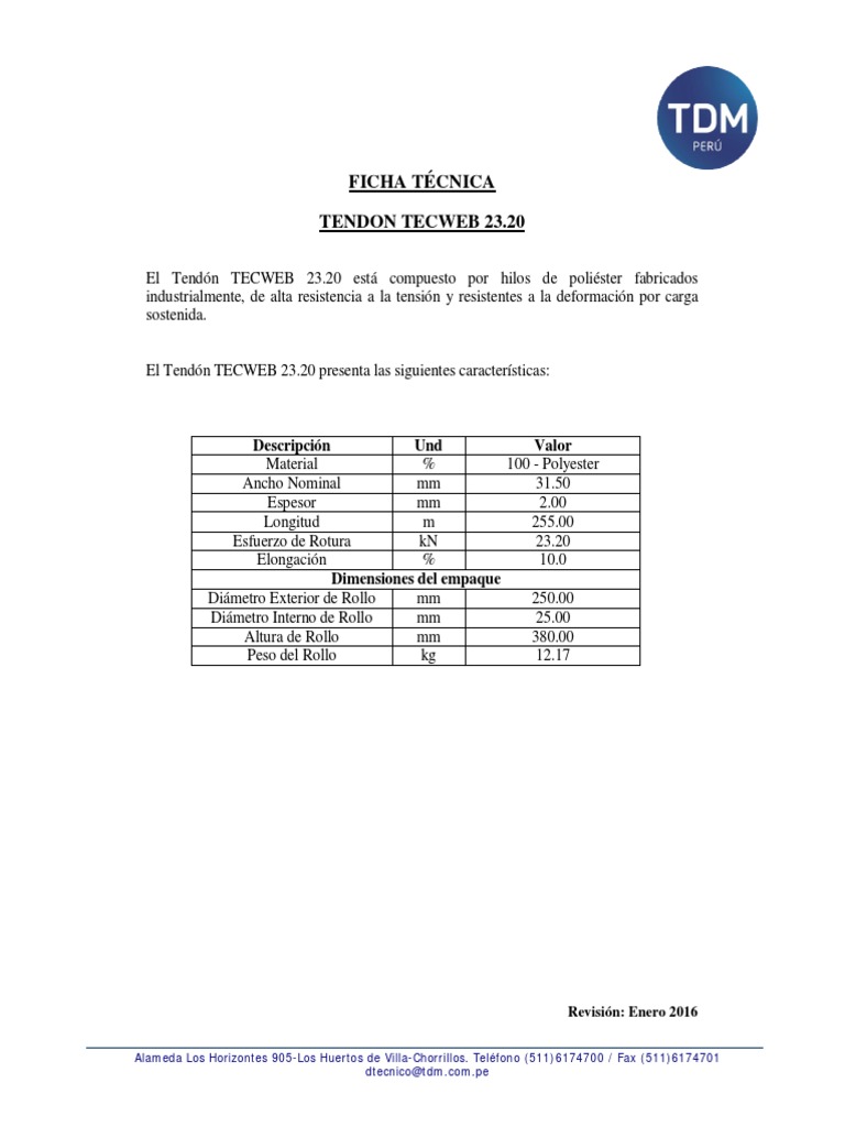 Tendon Tecweb 23 | PDF | Tecnología