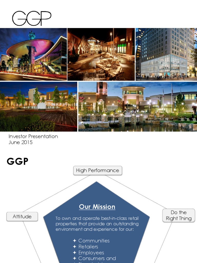 GGP General Growth Properties Investor Presentation - June 2015 | PDF ...