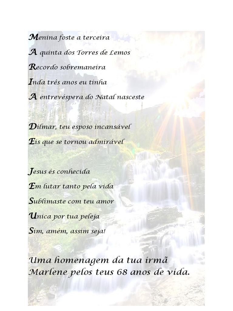 Acróstico Tia Jesus | Download grátis PDF | Religião e crença | Tumultos