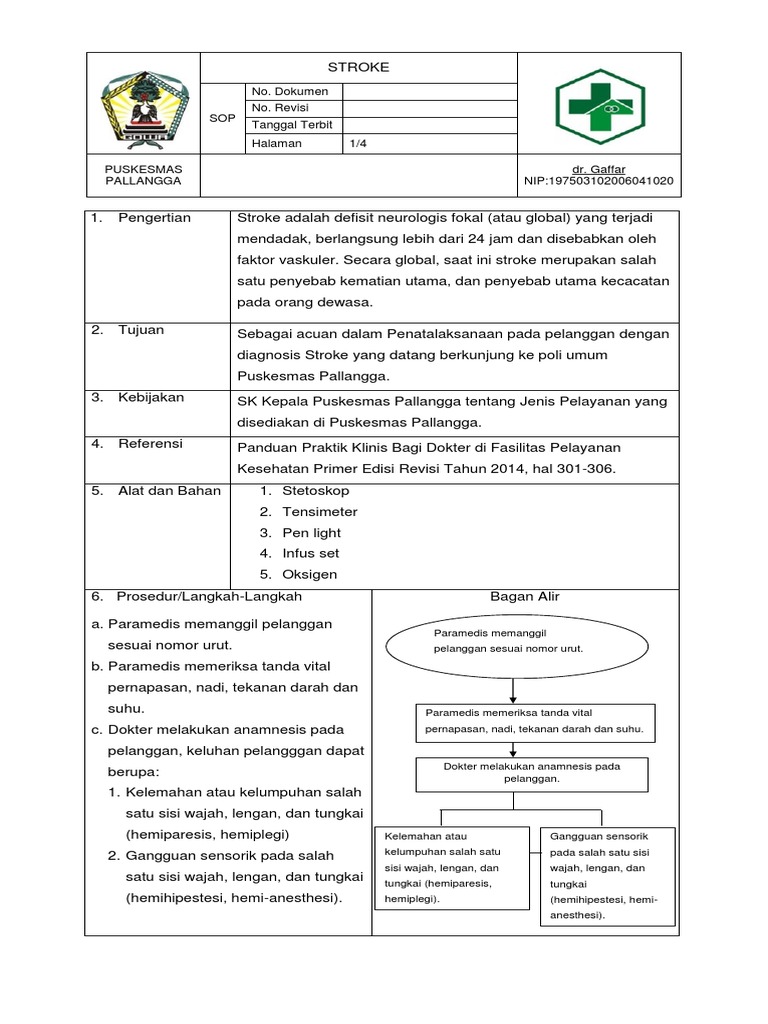 SOP Stroke | PDF