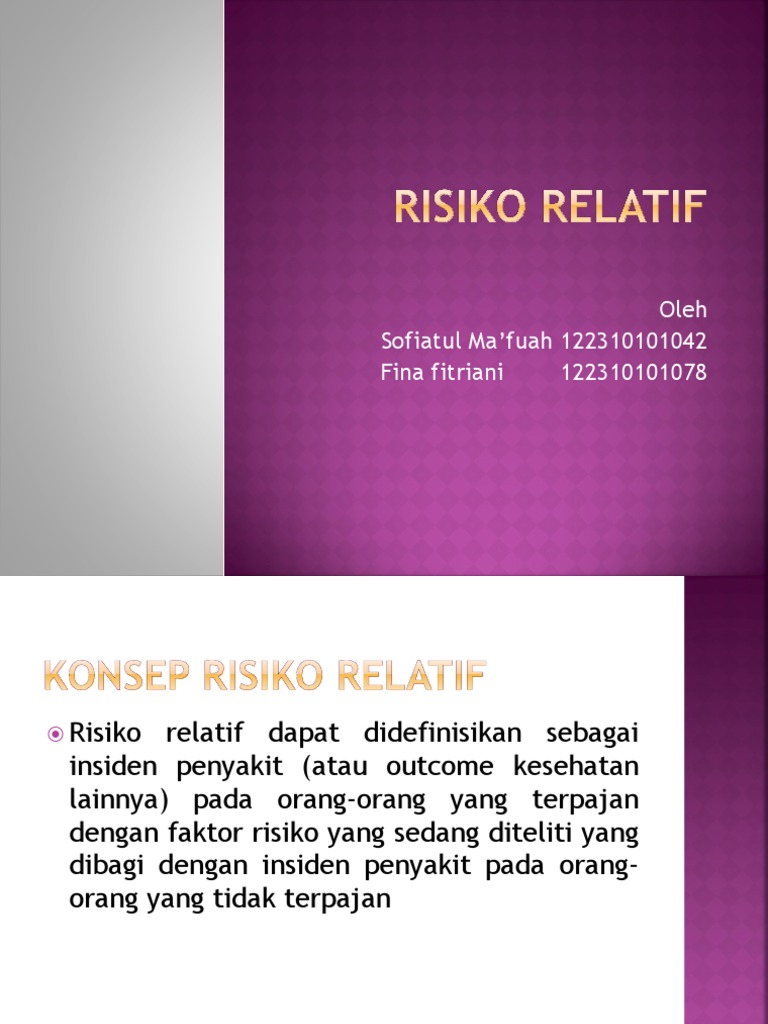 Risiko Relatif | PDF